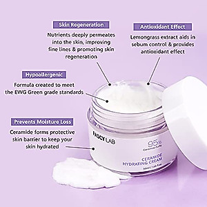 Fascy LAB Ceramide Cream, Premium Moisturizing Face Lotion, Concentrated Ceramide Face Lift Cream, Ceramide & Hyaluronic Acid, Ceramide Hydrating Face Moisturizer — Multipurpose Cream (1.69 floz)