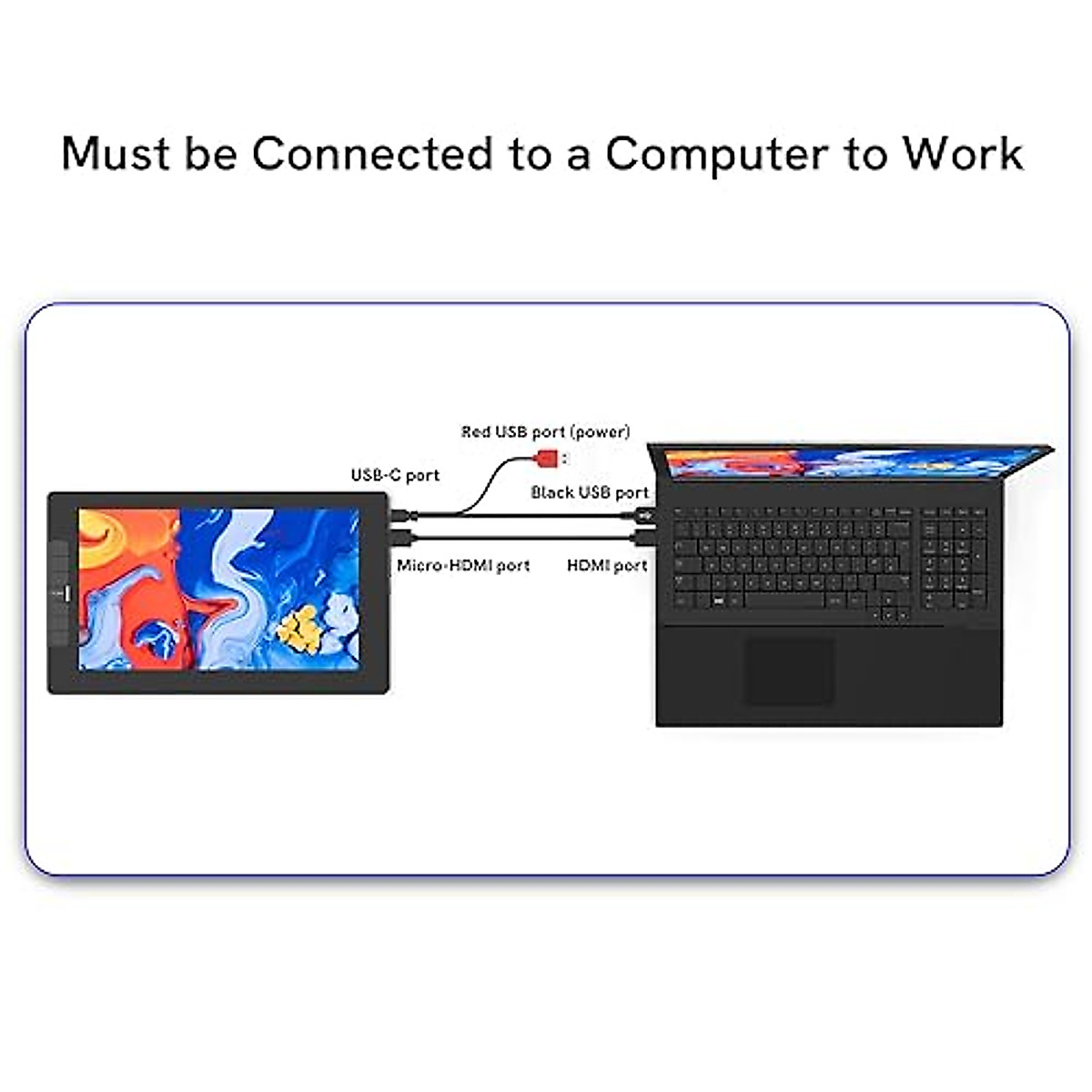 VEIKK VK1200 Drawing Tablet with Screen, 11.6 Inch Full-Laminated Graphic Drawing Monitor, with Battery-Free Pen and Tilt Function, 6 Customized Keys(Must be Connected to a Computer to Work)