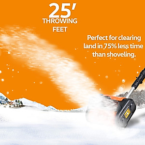 SuperHandy Snow Thrower Shovel Cordless & Log Splitter Electric Portable 6 Ton [Bundle Deal]