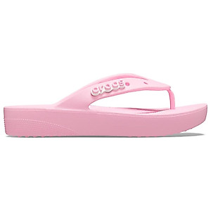 Crocs Women's Classic Flip Flops, Platform Sandals, Flamingo, Numeric_7