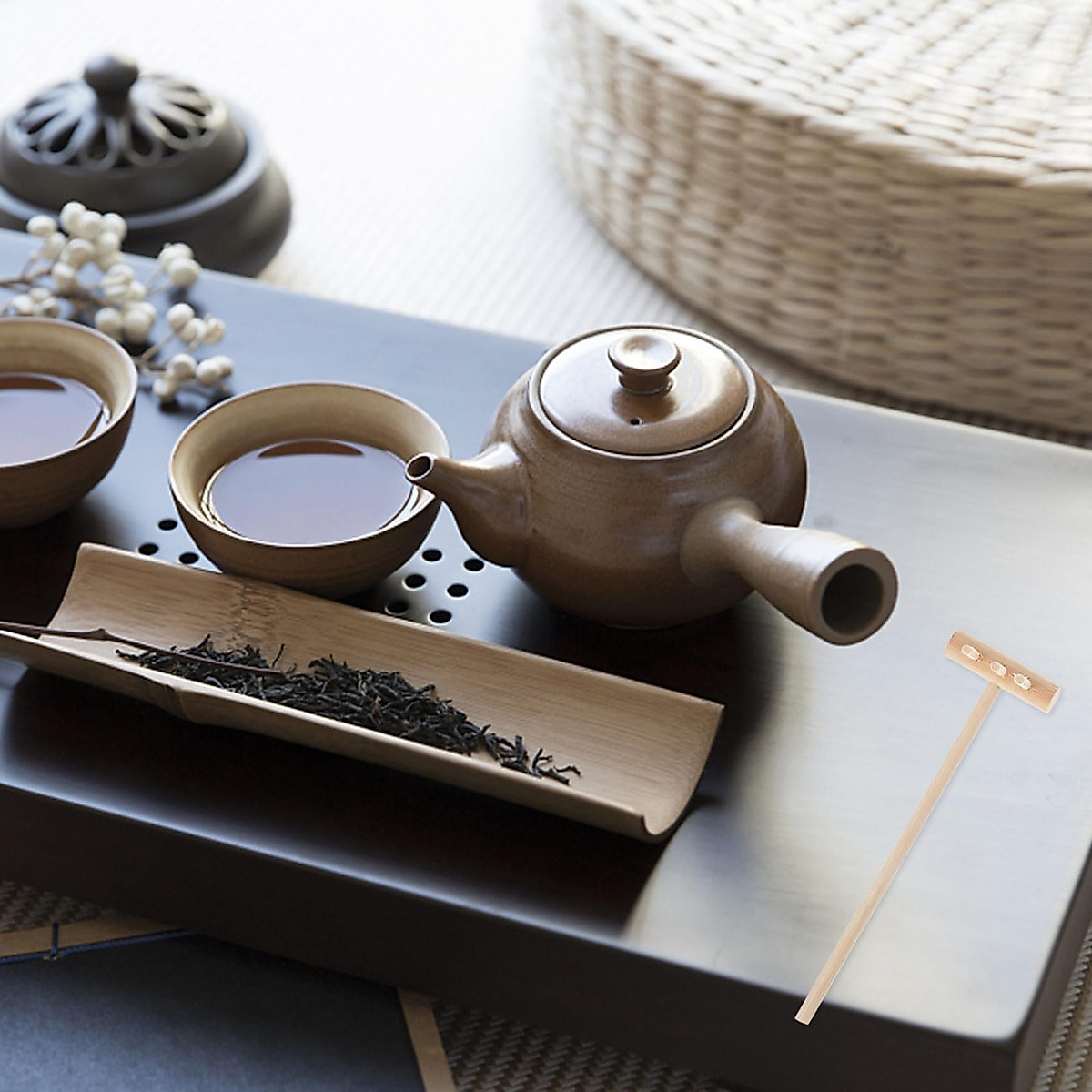 HEALLILY 8Pcs Mini Zen Sand Rakes Bamboo Rakes Tool Miniature Meditation Zen Garden Tool Feng Shui Tabletop Rock Ornament Garden Desktop Sandbox Kits 14cm x3. 5cm