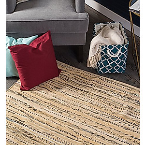 DII Chindi Home Collection Handwoven Multicolor Area Rag Run, 20x31.5, Taupe