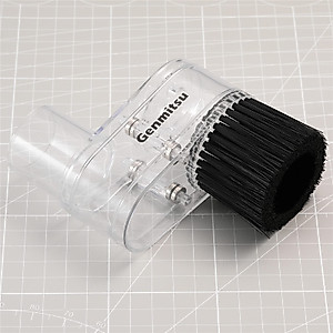 Genmitsu CNC Dust Shoe ABS Cover Cleaner for 3018 Series CNC Router/CNC Machines with a 42mm Diameter Motor, Hose Adapter Outer Diameter 38mm (1.5″), Transparent