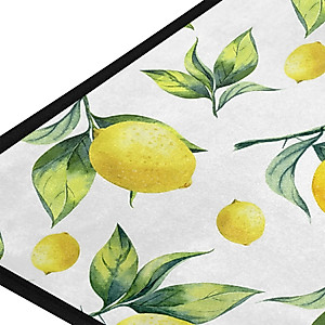 SLHKPNS Lemon Kitchen Rug Non-Slip Lemon Kitchen Mat Rug Comfort Runner Doormat 39x20 Inch Soft Floor Mat for Home Kitchen Decor