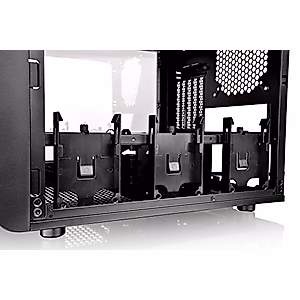 Thermaltake Core V21 SPCC Micro ATX, Mini ITX Cube Gaming Computer Case Chassis, Small Form Factor Builds, 200mm Front Fan Pre-installed, CA-1D5-00S1WN-00 Black