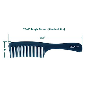 Krest Teal Tangle Tamer Curved Tooth Comb