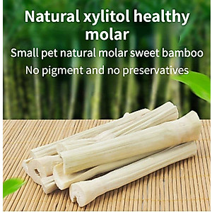 Sweet Bamboo Chew Sticks for Rabbits, Bunny Molar Treats Snack for Small Animals Hamster Chinchilla Guinea Pigs Rabbit Squirrel Natural Teeth Grinding Toys (500g/1.1lb)