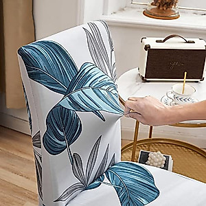 Spandex Geometric Modern Printed Chair Covers Elastic for Dining Room Slipcovers Stretch for Wedding Office Banquet Covers for Chairs Q7 1 pcs