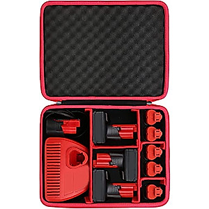 Khanka Hard Battery Storage Box Holder, Carrying Case Replacement for Craftsman 12V/19.2V/20V Max Lithium Ion Battery and Charger - Holds V20 20V 2.0/3.0/4.0/5.0/6.0/6.5/9.0-Ah Battery,（Case Only）