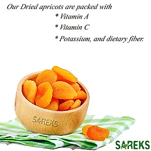 Sareks Premium Dried Apricot 16 oz in Resealable Bag - Unsweetened, Turkish Dry Apricots, Nutrient-Rich Snack with No Added Sugar - Gluten Free- Non-GMO, All Natural