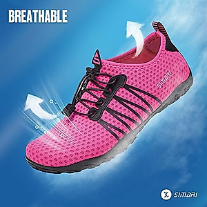 SIMARI Mens Womens Water Shoes Sports Quick Dry Barefoot Diving Swim Surf Aqua Walking Beach Yoga 212 Rose