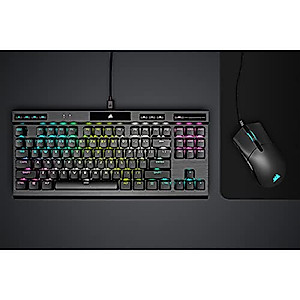 CORSAIR K70 RGB Tenkeyless Mechanical Gaming Keyboard - CHERRY MX SPEED Switches, Aluminum Frame, Per-Key RGB Backlighting, Detachable USB-C Cable