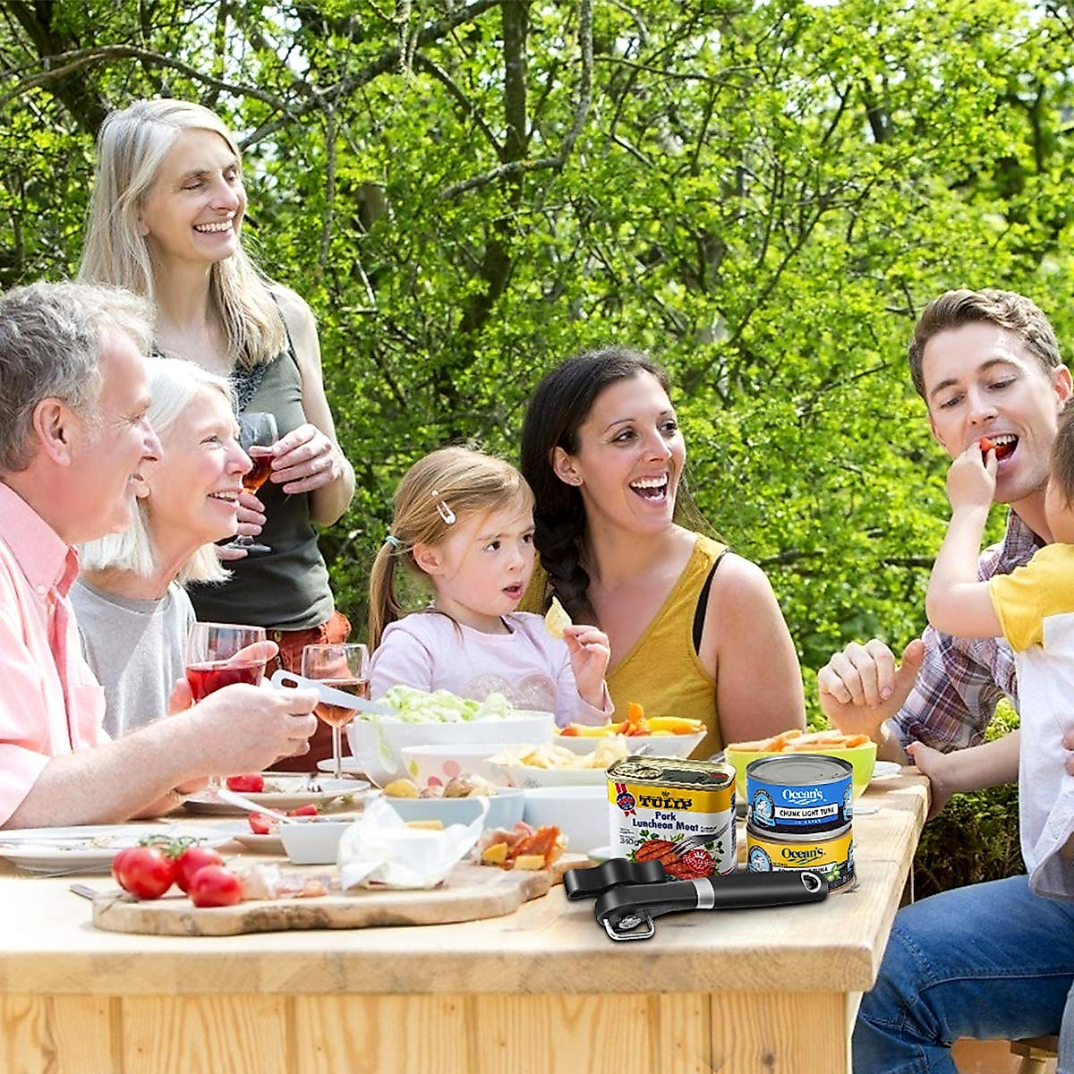 Can Opener Kitchen Safety Manual Can Opener for Restaurant No Sharp Edges Can Opener for Arthritis Camping Can Opening tool Side Cut Manuel Can Opener Hand Held Smooth Edge Can opener Ergonomic Handle