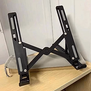 Laptop Stand, Laptop Stand Cooling Pad for Desk, Stable Laptop Stand/Riser ABS Material Laptop Stand for Tablet Computer, for Mac,Lenovo,10-17 Laptop, Large, Black