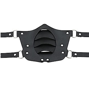 HUI GUO Women Leather Catwoman Masks Adjustable Animal Half Face Mask Cat Rabbit Masquerade Cosplay Halloween Carnival Costume, Black-bzb