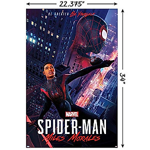 Trends International Marvel's Spider-Man: Miles Morales - Pose Wall Poster, 22.375" x 34", Unframed Version