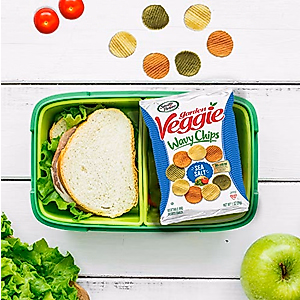 Sensible Portions Garden Veggie Chips, Sea Salt, Snack Size, 1 Oz (Pack of 24)