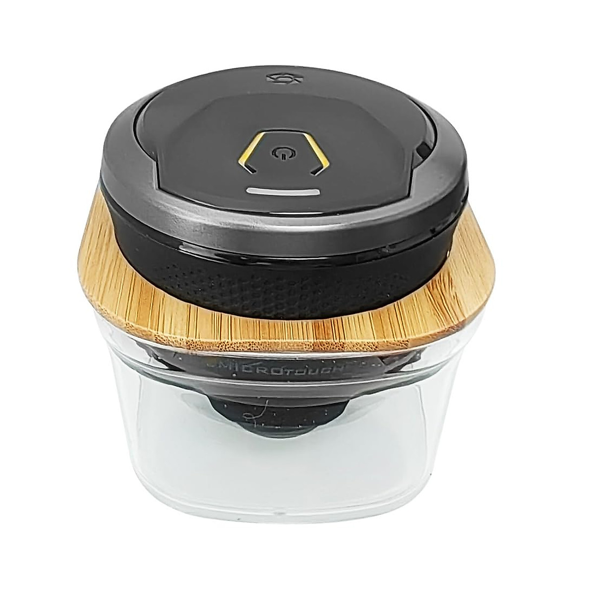 FitSand Bamboo Shaver Rinse Stand Compatible for Microtouch Titanium Head Shaver