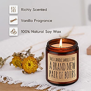 Miracu Scented Candles - Funny Breast Implants, Breast Reduction Surgery Gifts - Boob Job Recovery Gift, Breast Reconstruction Gifts, Breast Surgery Gift, Breast Cancer Survivor Gifts, Pregnancy Gift