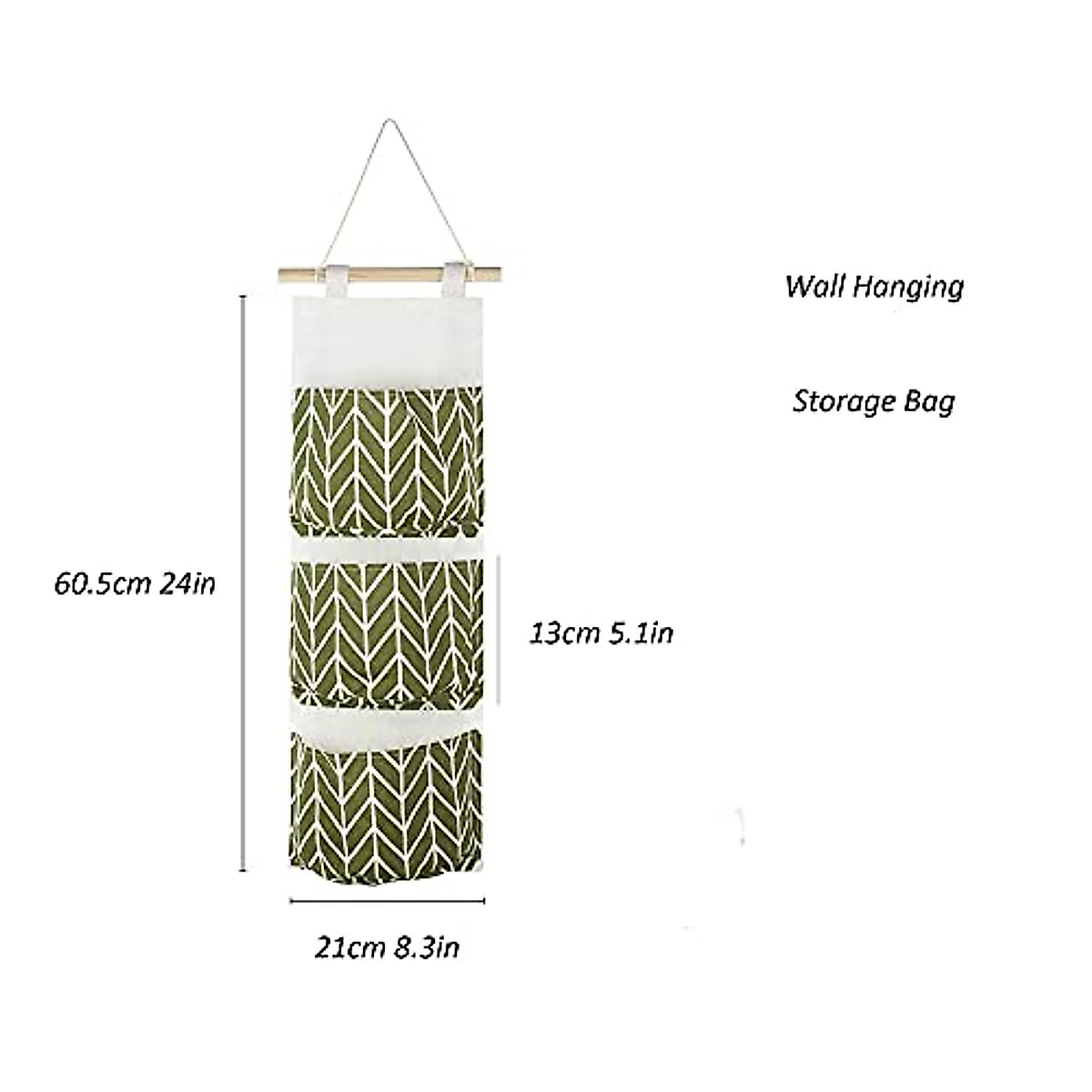 Setaria Viridis Hanging Storage Bag, Multifunctional Over The Door Wall Closet Organizer| Linen Fabric Hanging Pocket Organizer for Room Bathroom Bedroom Kitchen Dormitory Pack of 2 (yellow grey)