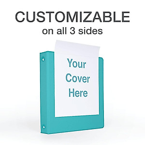 Cardinal 3 Ring Binders, 1.5 Inch, Round Rings, Holds 350 Sheets, ClearVue Presentation View, Non-Stick, Assorted Bright Colors, 4 Pack (79553)