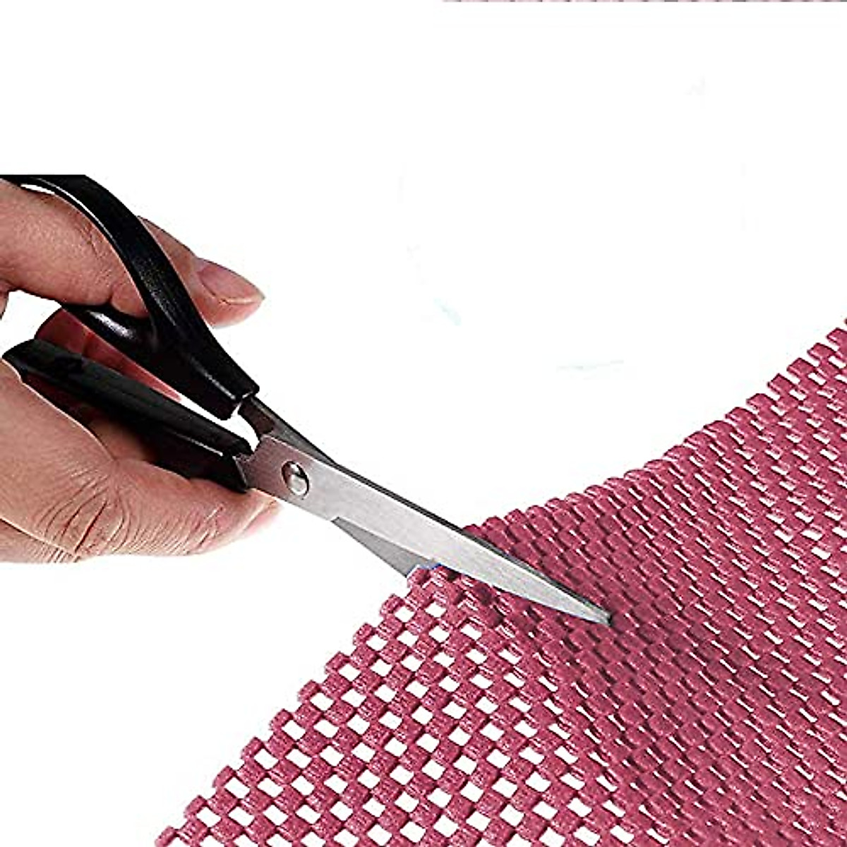 Shelf Liner Drawer Liner Non-Slip Mat Shelves Liners 12" X6.5’ Grid Pattern PVC Non-Adhesive Grip Liner Anti-Slip Mat for Kitchen Cabinets Wire Shelving Pantry Dresser Refrigerator (Pink)