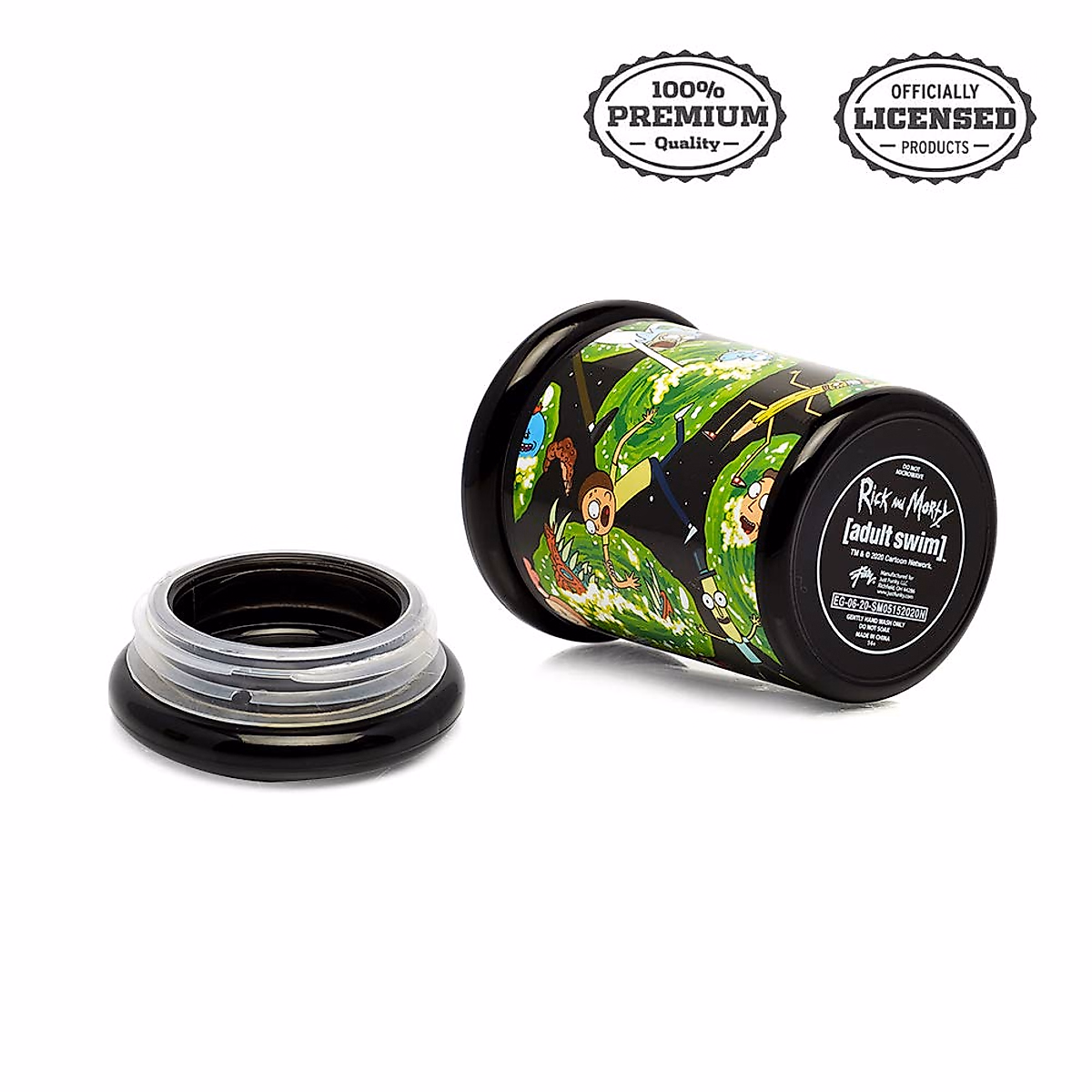 Rick and Morty Portal Container, 6 oz, Multiverse, Stash Jar, Rick Sanchez, Glass, Herbs & Spices, Portal Gun, Alternate Reality