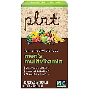 plnt Fermented Whole Food Men?s Multivitamin (120 Vegetarian Capsules)