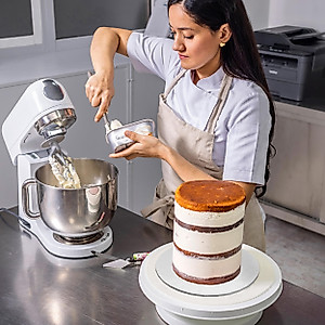 Spec101 Round Cake Drums, 10 Inch - 12pk White Cake Drum Boards with 1/2-Inch Thick Wrapped-Edges