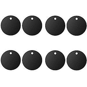 Mount Metal Plate（8Pack） for Magnetic Car Mount Phone Holder with Full Adhesive for Phone Magnet, Magnetic Mount, Car Mount Magnet-8X Round (Black)