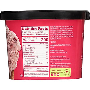 Alden's, Organic Strawberry Ice Cream, 48 oz (Frozen)