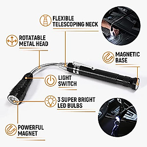 Gifts for Men, Magnetic Pickup Tool Gifts for Him, Mens Gifts for Dad, Boyfriend, Husband, Grandpa, Cool Gadgets Tools for Men, Unique Birthday Gifts for Men Who Have Everything