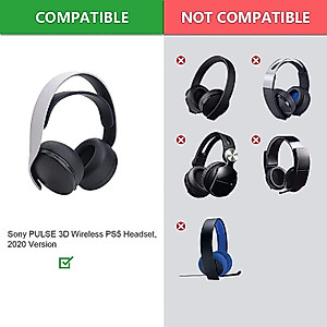 VEKEFF Replacement Earpads for Sony PlayStation 5 PS5 Pulse 3D Wireless Headset (Fabric)