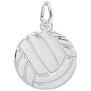 Rembrandt Charms Volleyball Charm, Sterling Silver