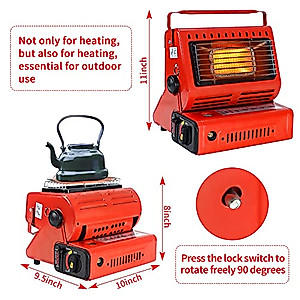 2 in 1 Portable Tent Heater，Camping Heater，Butane /Propane Heaters, Outdoor，Camping Accessories