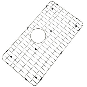 MONSINTA Stainless Steel Sink Grid and Protectors for Bottom of Kitchen Sink, 26" x 14" with Rear Drain for Single Sink Bowl
