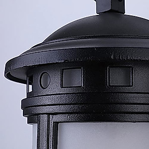 TEmkin Black Exquisite Outdoor Sconce Wall Lamp Waterproof Anti-Rust Wall Lighting Retro Creative Courtyard Wall Lights E27 Bulb Base for Patio Garden Courtyard