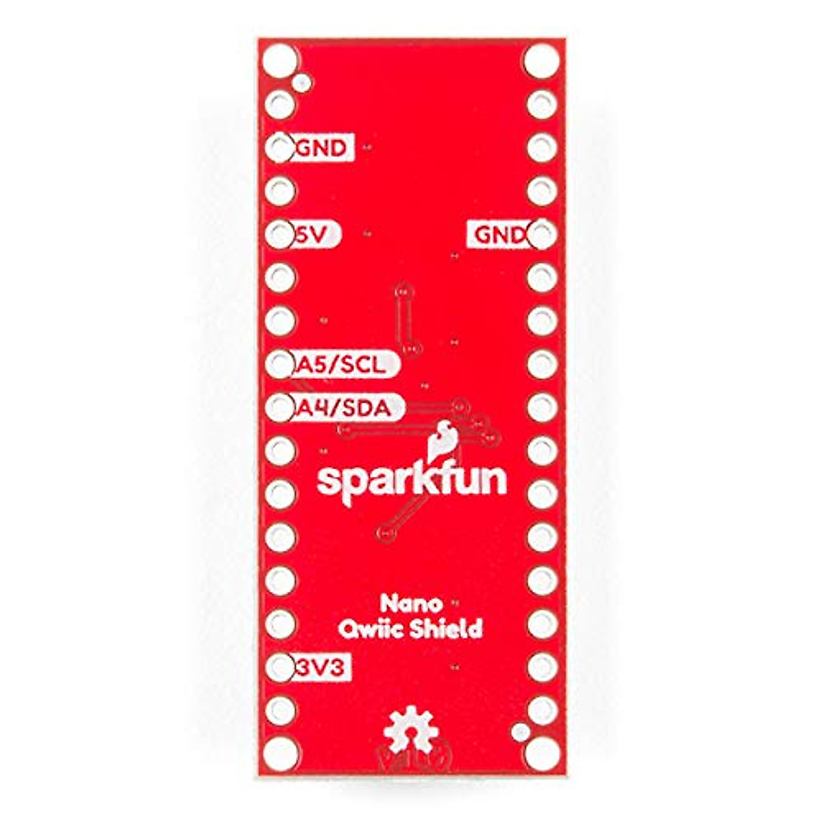 SparkFun Qwiic Shield Compatible with Arduino Nano-connect the I2C bus (GND, 3.3V, SDA and SCL) to four Qwiic connectors (two horizontally and two vertically mounted)-daisy chaining-Soldering Required
