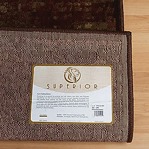 SUPERIOR Acid Wash Modern Ombre Gradient Ultra-Soft Indoor Area Rug, Auburn, 8' x 10'