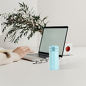 Leeeeey Mini Thermal Water Bottle,10 oz with Spout Lid Insulated Stainless Steel Bottle,Leakproof Travel Mug Perfect for Kids and Women (10oz-Pink)