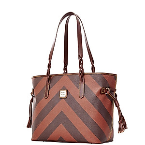 Dooney & Bourke Chevron Bailey Brown Handbag