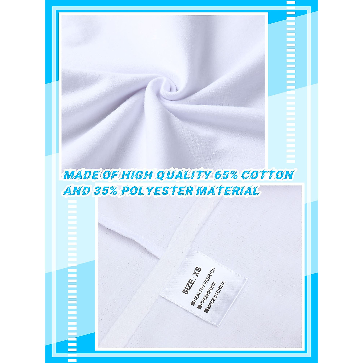 Hercicy 6 Pcs Thermal Transfer Hoodies Blank Hoodies for Printing White Thermal Transfer Sweatshirts Polyester Hooded Cloth Bulk Hoody for Men Women Unisex Include Size XS to Size 2XL