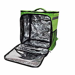 60L XL Large Insulated Food Delivery Backpack Expandable Catering Cooler Bag Waterproof Pizza Bag for Uber Eats Grubhub Thermal Food Bag for Bike for Beach, Picnic, Camping UberEats Doordash… (Green)
