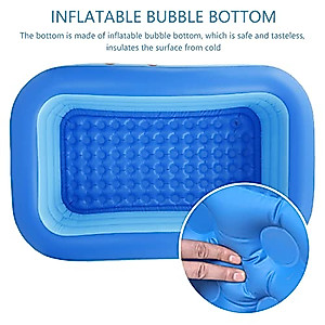 A2B Inflatable Pool Large Outdoor Swimming Pool Printing Paddling Pool for Kids 3-Layers Inflatable Swimming Pool for Backyard Garden Summer Water Party (82.6 x 55 x 25.5 inch) A2B(Printed 1.8m)