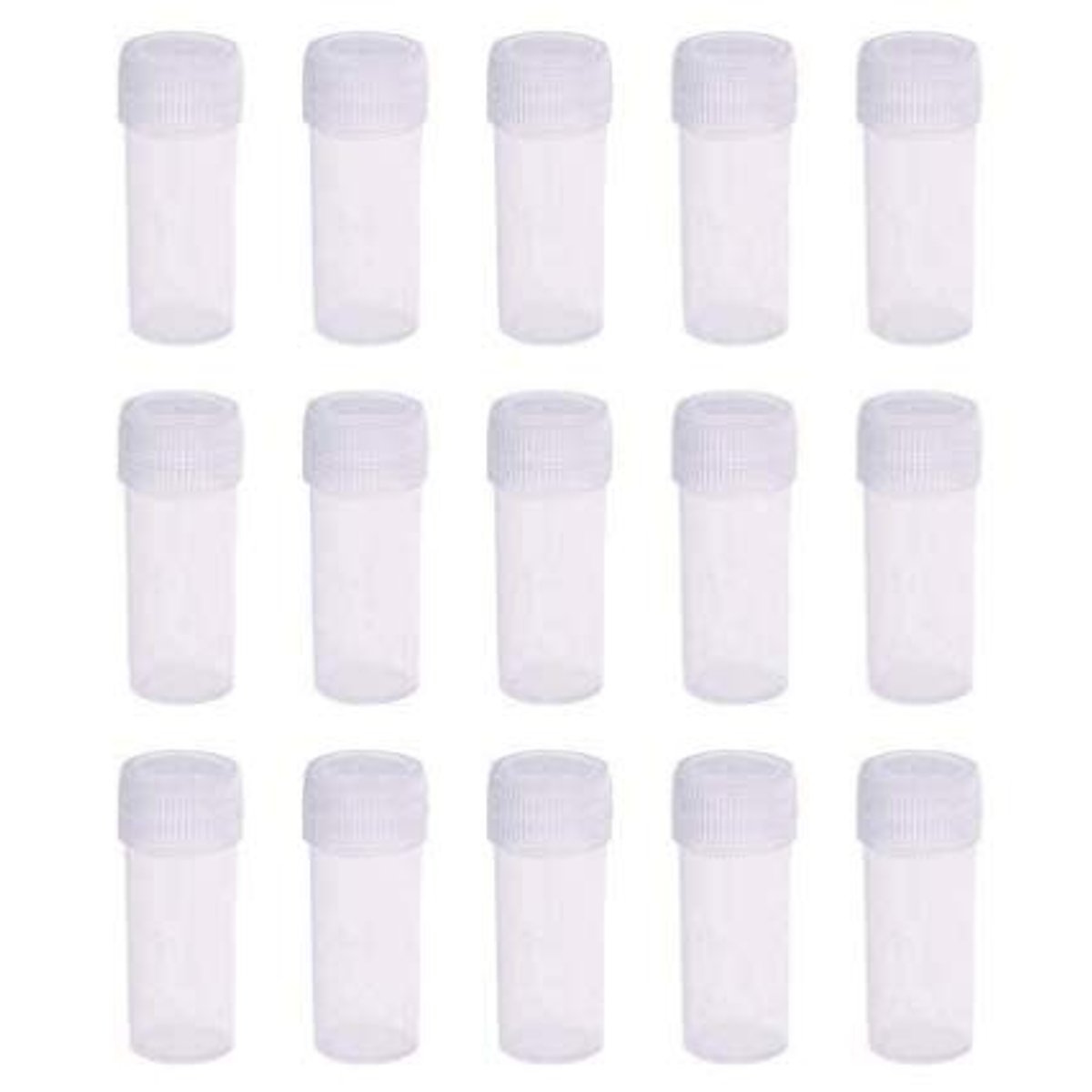 5ML Plastic Sample small Bottles Vial Storage with Lid Vial Storage Container for Small Items-50PCS