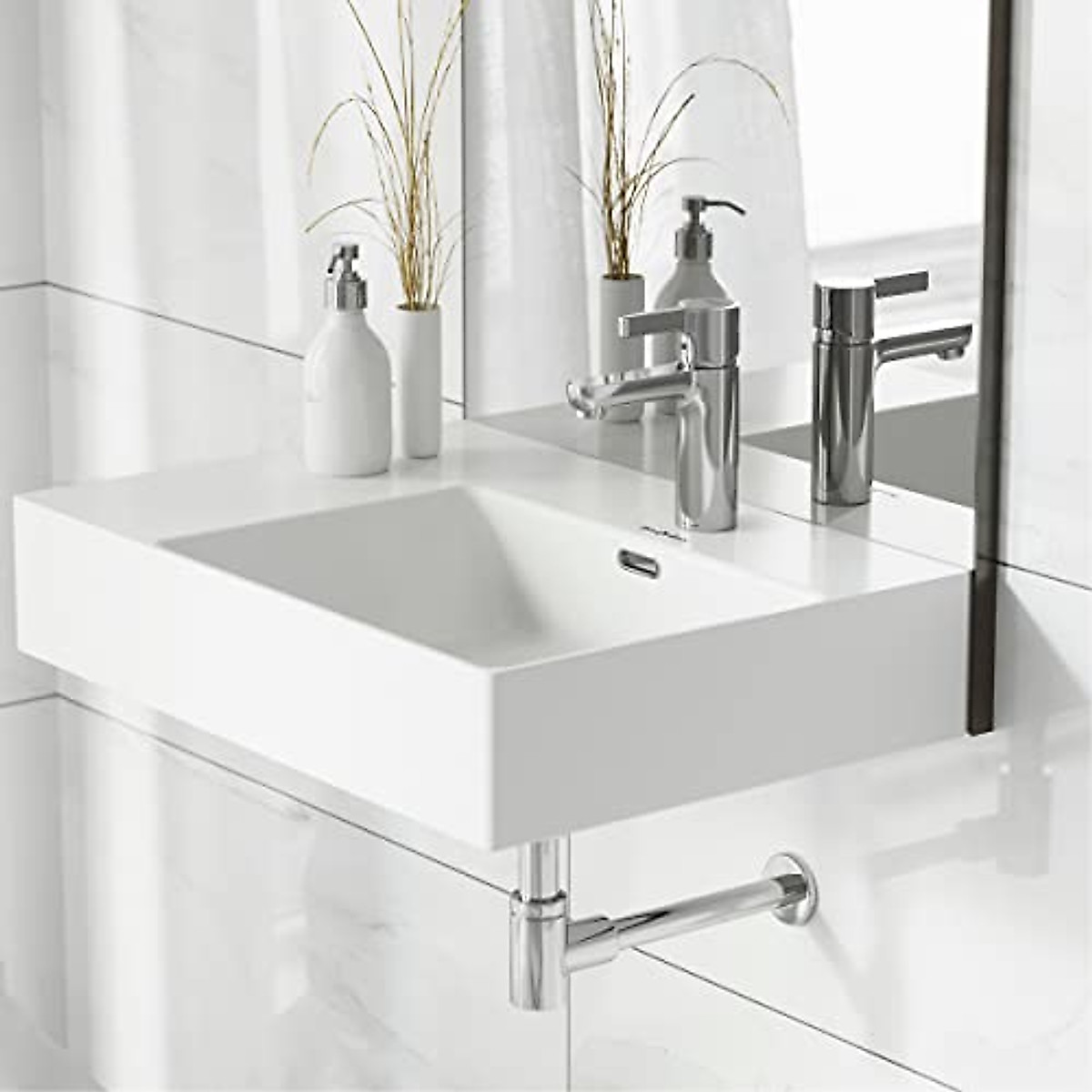 Swiss Madison SM-WS323 St. Tropez Wall Hung Sink with Right Side Faucet Mount
