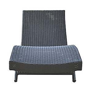 Armen Living Cabana Adjustable Wicker Chaise Lounge Chair
