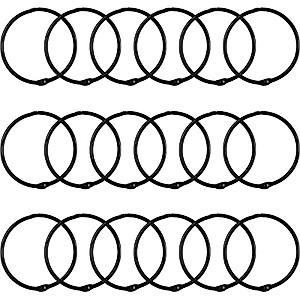 Shower Curtain Rings,18 Pack Rust Proof Black Metal Matte Curtain Hooks Easy Glide Anti-Drop Rustproof Shower Curtain Hooks for Bathroom Shower Rod Home and Hotel Use