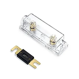 HQST 30 Amp ANL Fuse with Transparent Holder Fits for 10/8/6/4/2/0 Gauge Wire