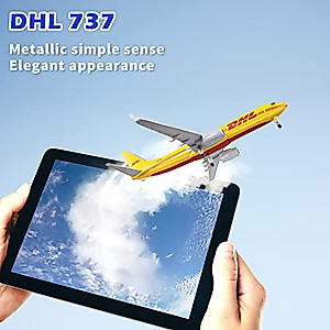 Lose Fun Park 1/300 Diecast Model Airplane DHL Airplane Model Boeing 737 Plane Model Plane for Collections & Gifts